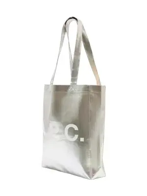 A.p.c. Lou Logo-print Tote Bag - Silver