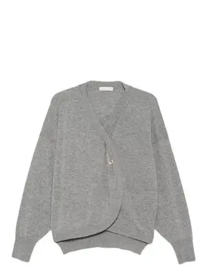Liviana Conti Safety-pin-fastening Cardigan - Grey