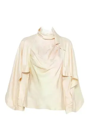 Zimmermann Ascent Draped Pussy-bow Blouse Neutrals