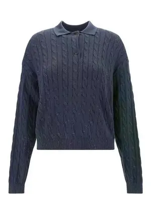 Brunello Cucinelli Sequin-embellished Cable-knit Sweater - Blue