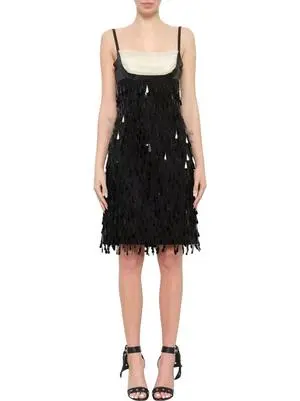 Marc Jacobs Sequin-embellished Wool Mini Dress - Black