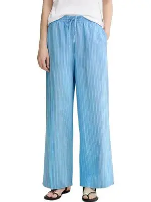 Marc O'polo Vertical-stripe Drawstring Trousers - Blue
