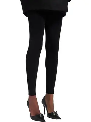 Balenciaga Techwear Logo-embroidered Knitted Leggings - Black