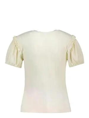 SIMONE ROCHA Pointelle Puff-sleeve Blouse