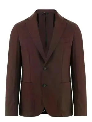 BOSS Single-breasted Notched-lapels Blazer - Brown