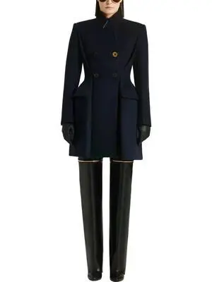 Givenchy Pinch Coat In Wool And Cashmere - Blue