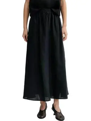 Marc O'polo Elasticated-waist Flared Maxi Skirt - Black