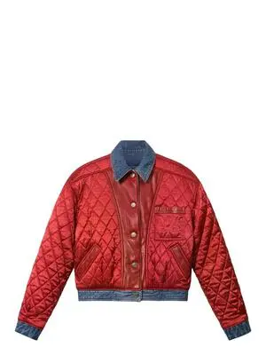 Isabel Marant Étoile Devyna Quilted Satin Jacket - Red