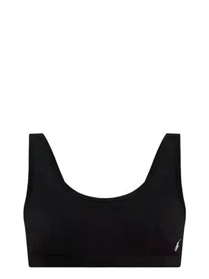 Polo Ralph Lauren Embroidered-logo Bra - Black