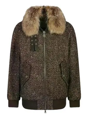 Ermanno Scervino Herringbone-pattern Jacket - Brown