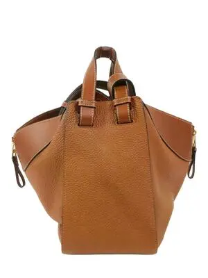 Loewe Hammock Leather Tote Bag Brown