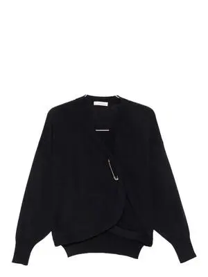 Liviana Conti Safety-pin-fastening Cardigan - Blue