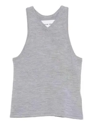 EMERSON RENALDI Sleeveless V-neck T-shirt - Grey