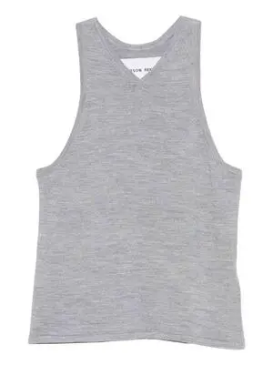 EMERSON RENALDI Sleeveless V-neck T-shirt - Grey