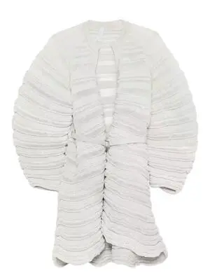 CFCL Belted Ribbed-knit Jacket - Neutrals
