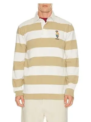 Polo Ralph Lauren Long Sleeve Basic Mesh Litchfield Bear Rugby Polo In . Also - Multi