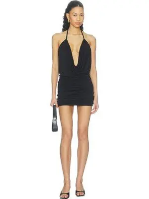 Eterne Anja Soft Jersey Mini Dress In . Also - Black