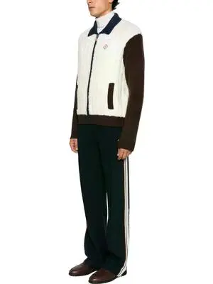 Casablanca Logo-patch Zip-up Jacket - Neutrals