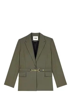 Maje Wool-blend Blazer - Brown