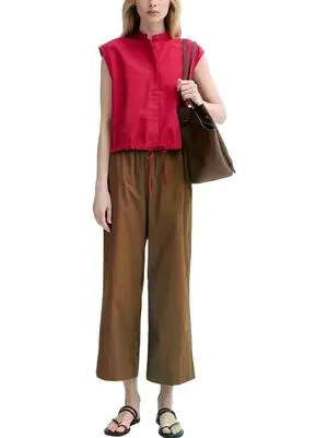 Marc O'polo Drawstring-hem Sleeveless Shirt - Red