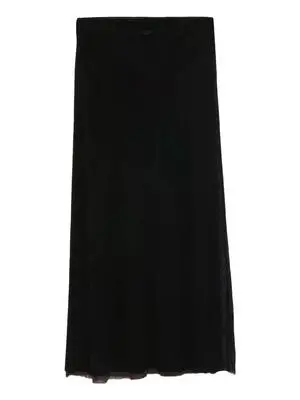 JEAN PAUL GAULTIER 1990s Sheer Midi Skirt - Black