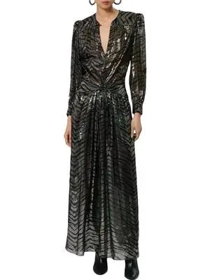 Isabel Marant Étoile Felby Silk Dress - Silver
