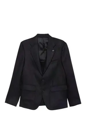 LARDINI Flap-pocket Single-breasted Blazer - Blue