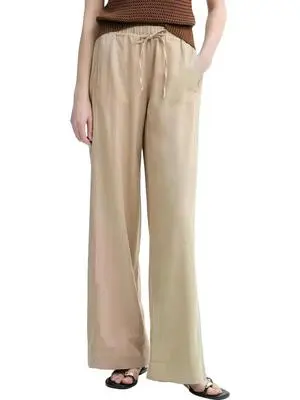 Marc O'polo Drawstring Wide-leg Trousers - Neutrals