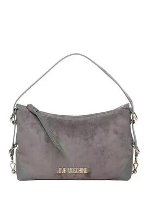 Moschino Logo-plaque Shoulder Bag - Grey