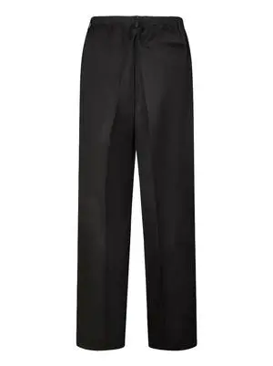 CELLAR DOOR Pleated Elasticated-waistband Trousers - Black