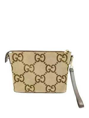 Gucci Jumbo Gg Clutch Bag - Neutrals