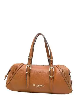 ERMANNO FIRENZE Small Grained-leather Tote Bag - Brown