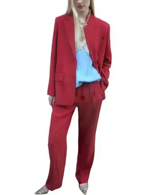 SEMICOUTURE Rosalinda Button-fastening Blazer - Red