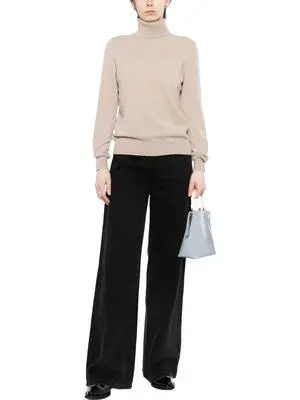 N.peal Luna Roll-neck Top - Neutrals