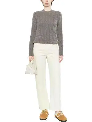 N.peal Adelyn Cable-knit Top - Grey
