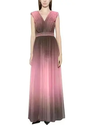 ERMANNO SCERVINO Degradé-effect Pleated Maxi Dress