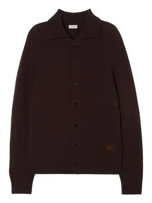 Burberry Cashmere-blend Embroidered Cardigan - Brown