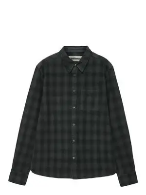 ALLSAINTS Organic Cotton Check Bower Shirt - Black