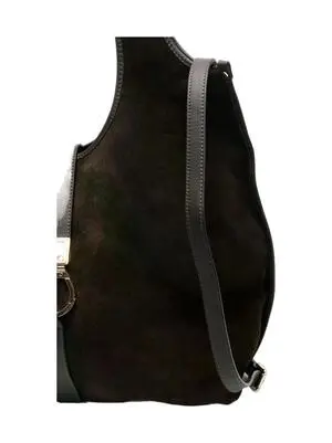 MARC ELLIS Suede Leather Shoulder Bag - Brown
