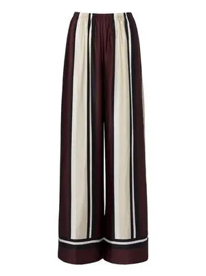 Faithfull The Brand Jensen Striped Satin Palazzo Pants - Multicoloured
