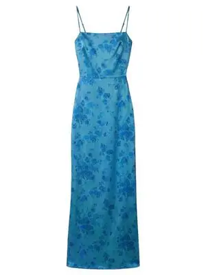 REFORMATION Frankie Floral-print Maxi Dress - Blue