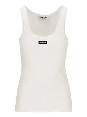 MIU MIU Log Octton Tank Top