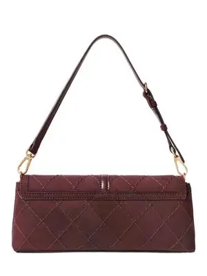 Stella McCartney Quilted Padlock-detail Clutch Bag - Red