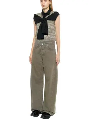 SSSTEIN Deformation Wide-leg Jeans - Neutrals