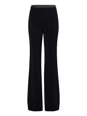 NADINE MERABI Charlotte Wide-leg Woven Trousers - Black