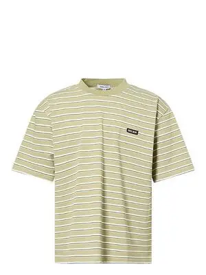 BELIER Earl Striped Cotton T-shirt - Olive