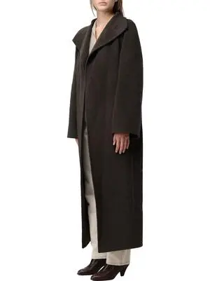 Khaite Relaxed-fit Long Wool Robe Coat - Green