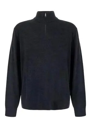 Calvin Klein Half-zip Wool Sweater - Grey