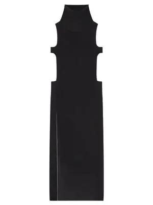 COURREGES Cut-out High-neck Maxi Dress - Black
