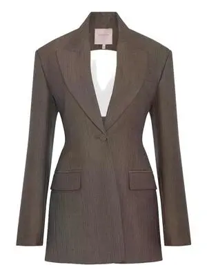 ROKSANDA Ivara Cut-out Wool Blazer - Brown